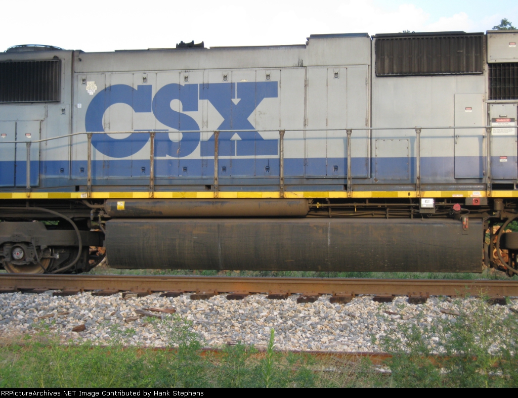 Various shots of CSX local A746 tied down at West Point, GA siding over a hot weekend in mid ...